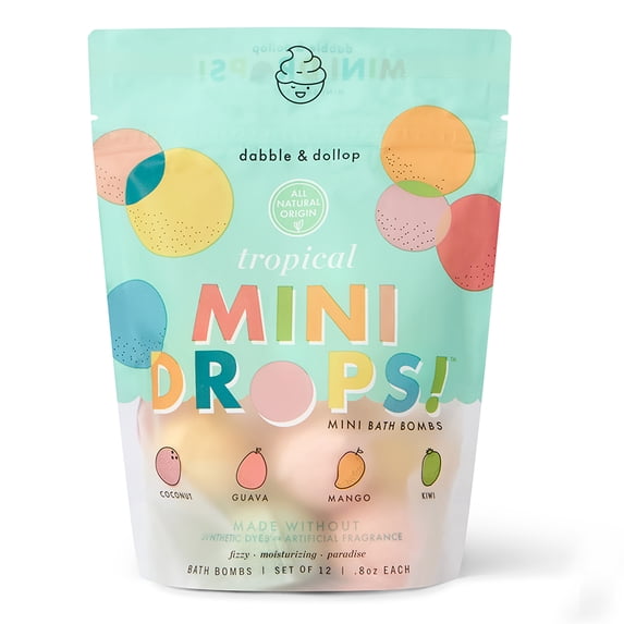 Dabble & Dollop Tropical Mini Bath Bombs - 12 Count - Walmart.com
