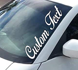 Dabbledown Decals Custom Text Car Truck Window Windshield Lettering ...