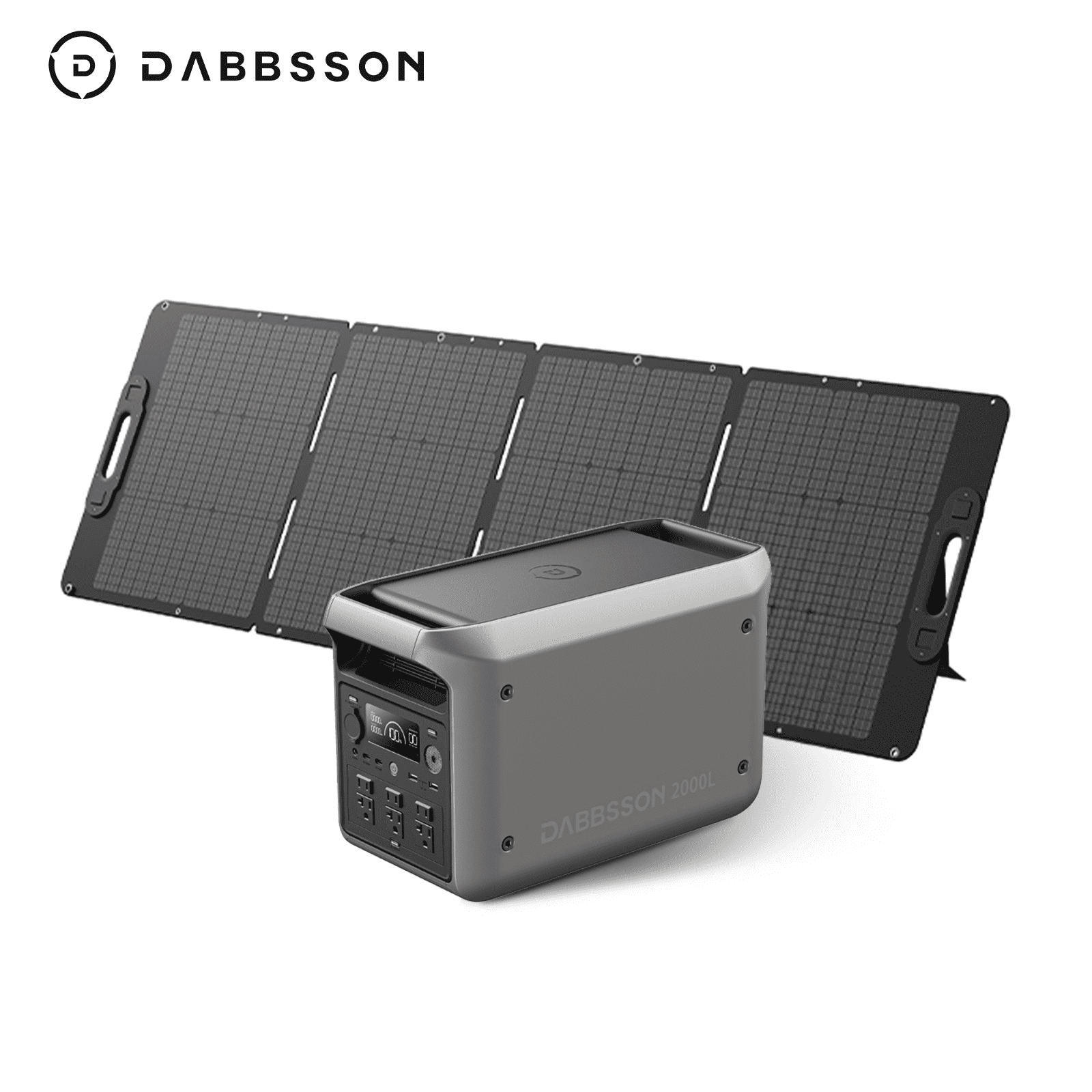 Dabbsson 2000L Portable Power Station with 210W Solar Panel, 2048Wh 2200W LiFePO4 (LFP) Battery ...