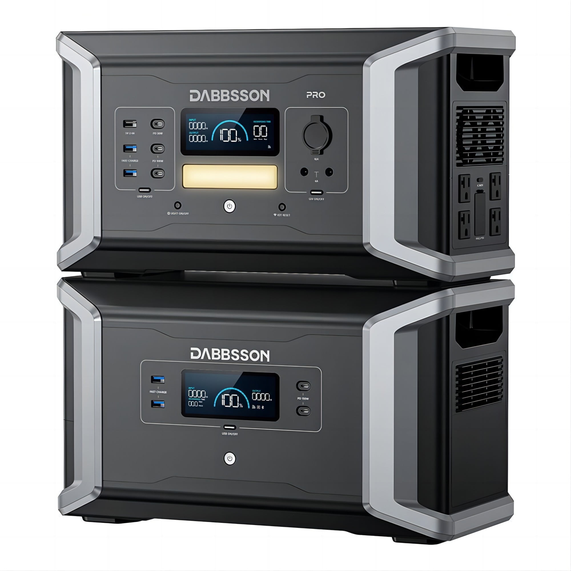 Dabbsson 3072Wh 2400W Power Station DBS1000Pro+DBS2000B Expandable Battery (Surge 4800W) Solar ...