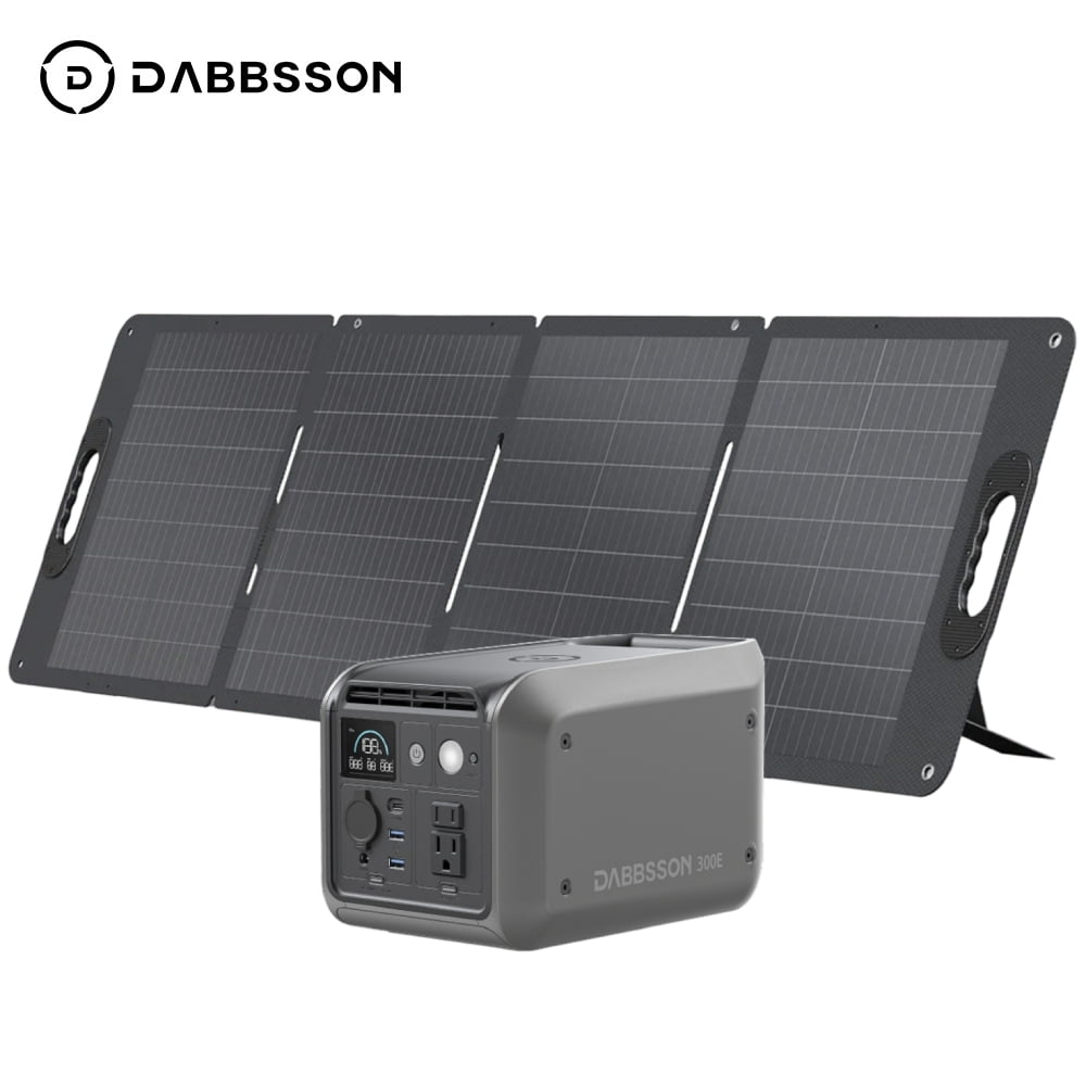 Dabbsson Portable Power Station 300E with 120W Solar Panel, 298Wh ...