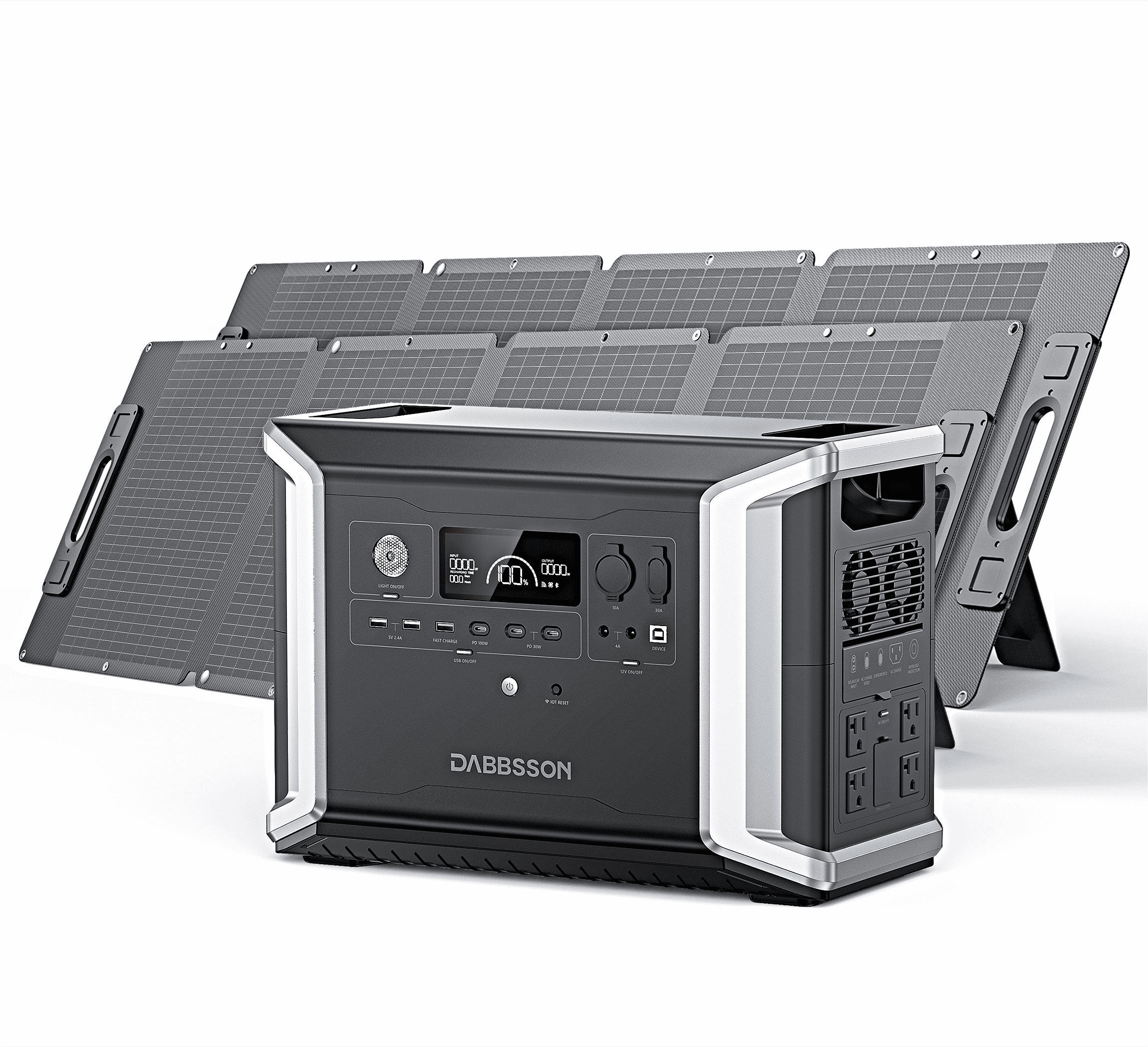 Dabbsson DBS2300 Portable Power Station with 2x210W Solar Panels ...