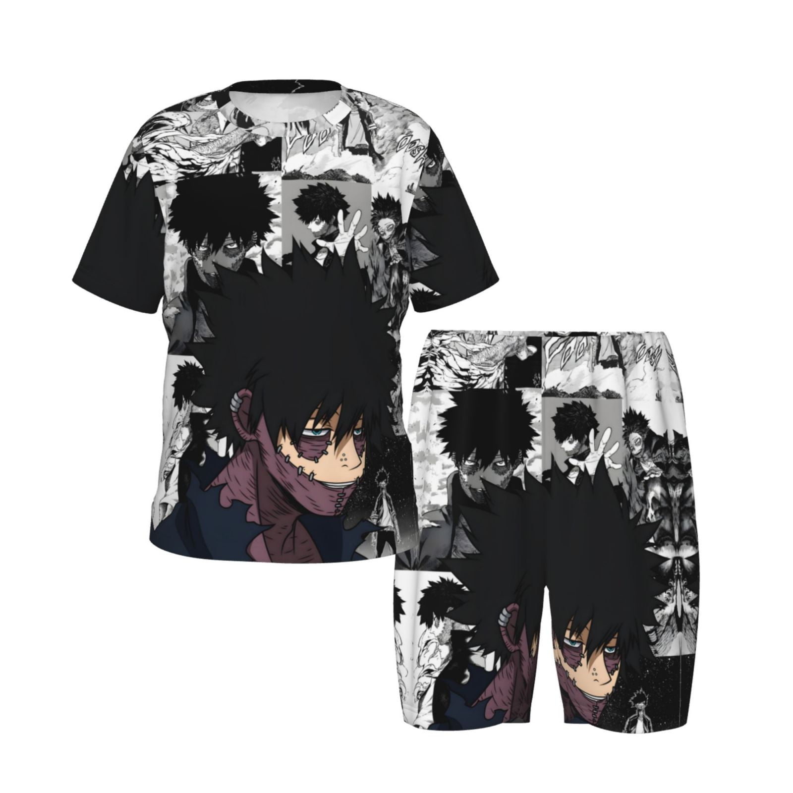 Dabi 2 Piece Kids Pajama Set, Soft Cozy Short Sleeve Top and Shorts PJ ...
