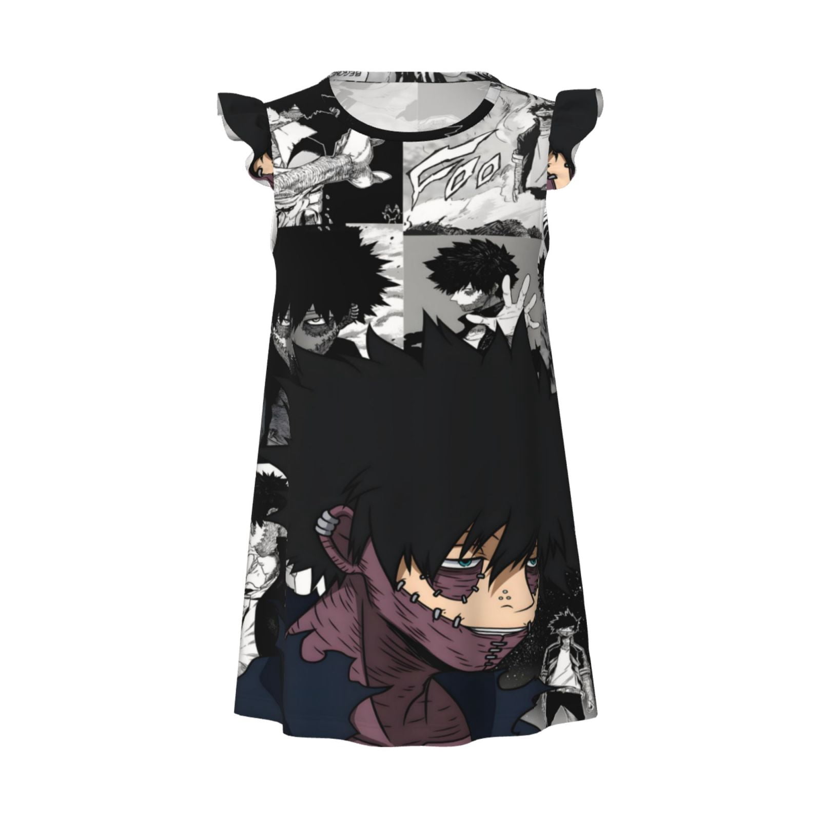 Dabi Little Girls Nightgowns Cartoon Printed Flutter Sleeve Pajamas ...