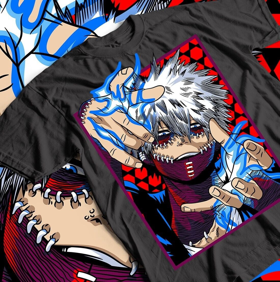 Dabi T-Shirt, Toya Todoroki Tee, Anime Boku No Hero Academia Shirt, All ...