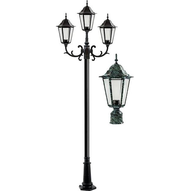 Dabmar Lighting GM1323S-VG-FR 120V E26 3X Frost Cast Aluminium 3 Post ...