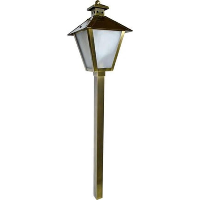 Dabmar Lighting 12V G4 3W Amber Cast Brass Post Lantern Path Light ...