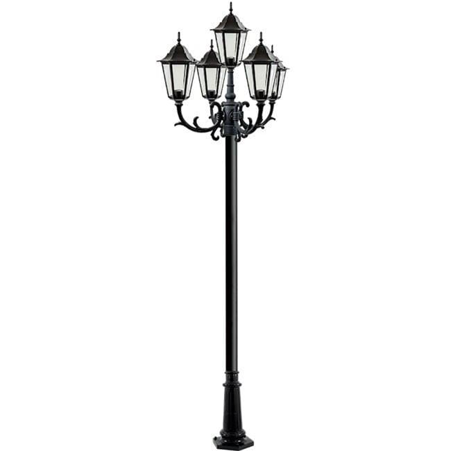 Dabmar Lighting Gm1325s L30 Rgbw B 86v 265v E26 5x Led 6w Rgbw Cast Aluminium 5 Post Top Light