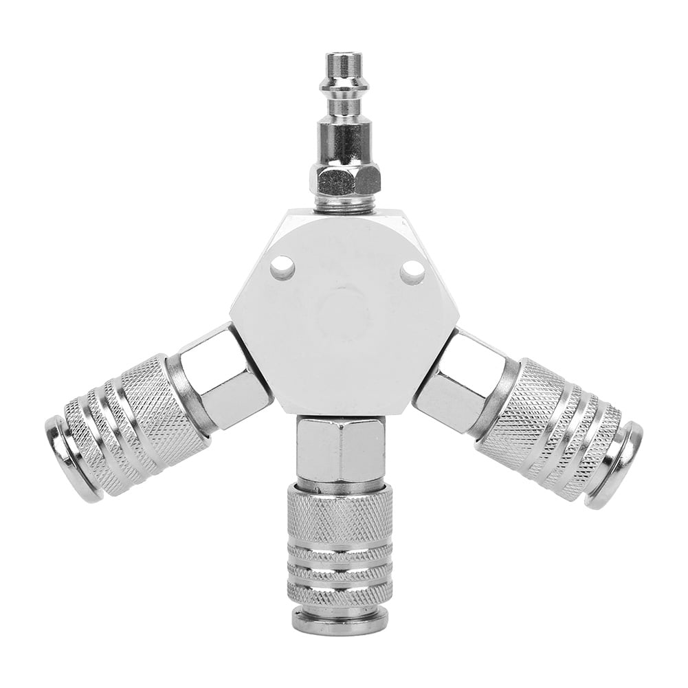 Daboolka 3-Way Air Manifold Pneumatic Quick Connector Air Hose Splitter ...