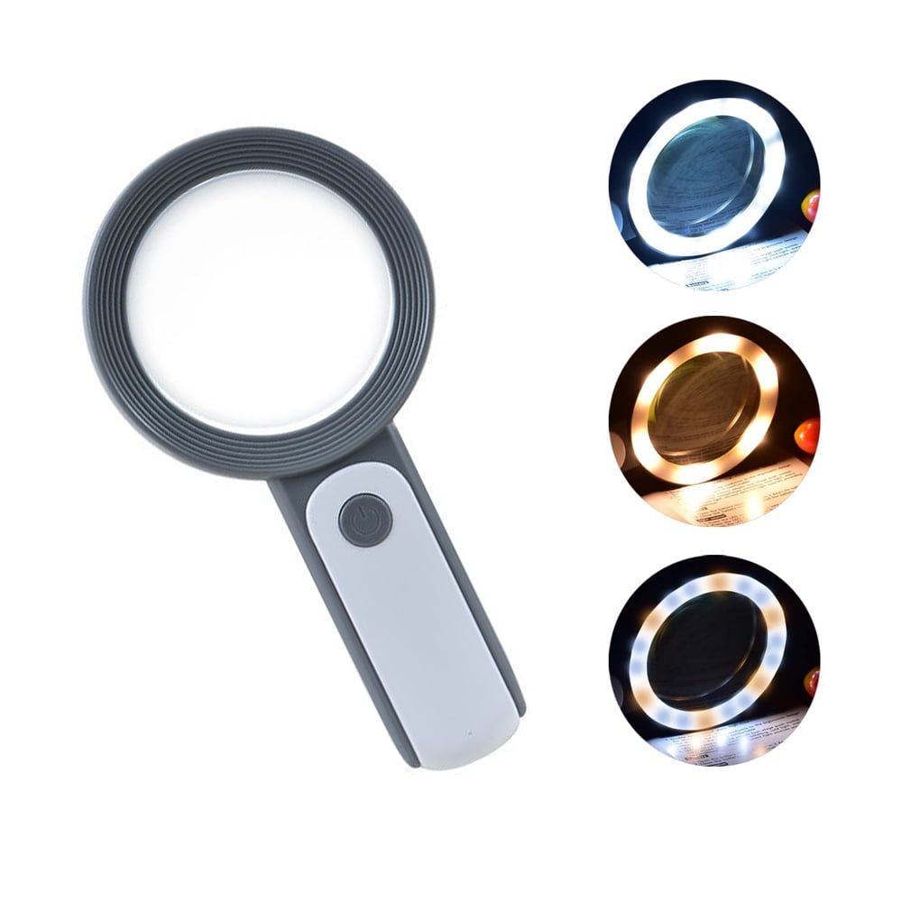 Daboolka Reading magnifying glass with light, 30x reading magnifying ...