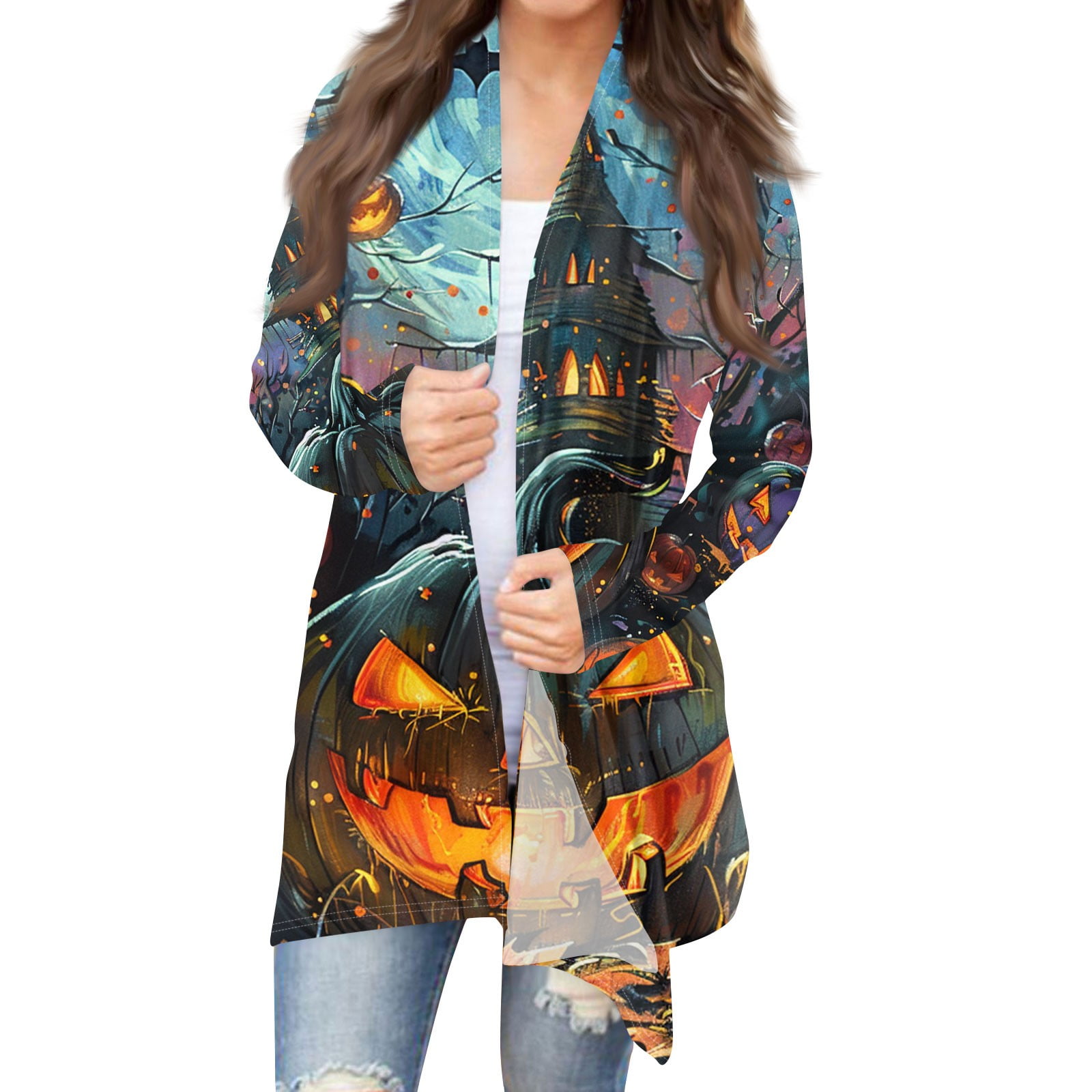 Dabozhi New Fiesta! Women's Casual Printed Mid-Length Irregular Hem ...