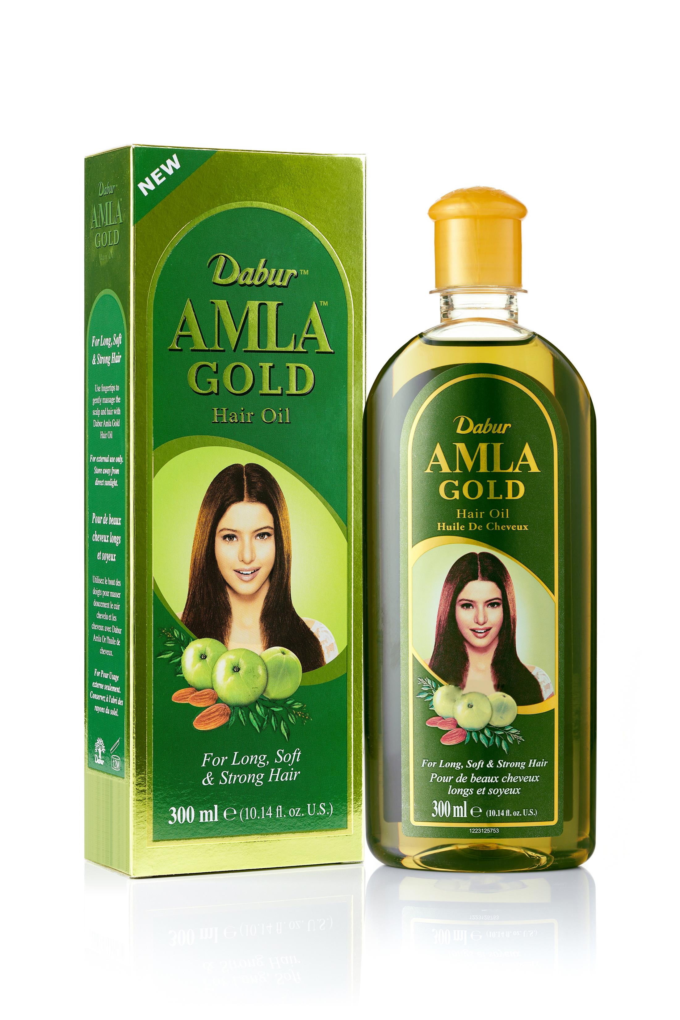 Dabur Amla Gold Hair Oil, Long Soft Shiny Nourished Hair, 300ml, Amla ...