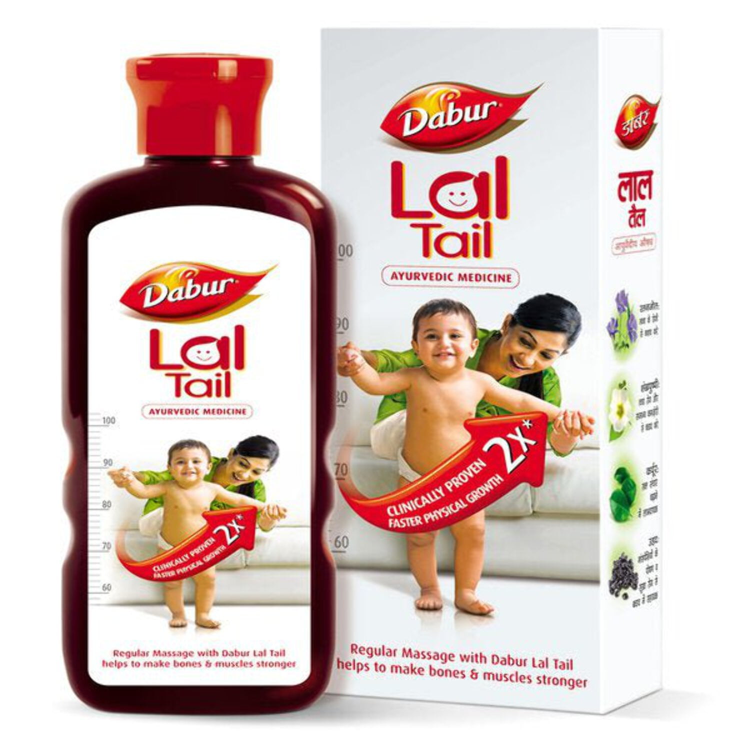 Dabur Lal Tail(oil) Ayurvedic Medicine Kids Massage Oil 200ml (Pack of ...