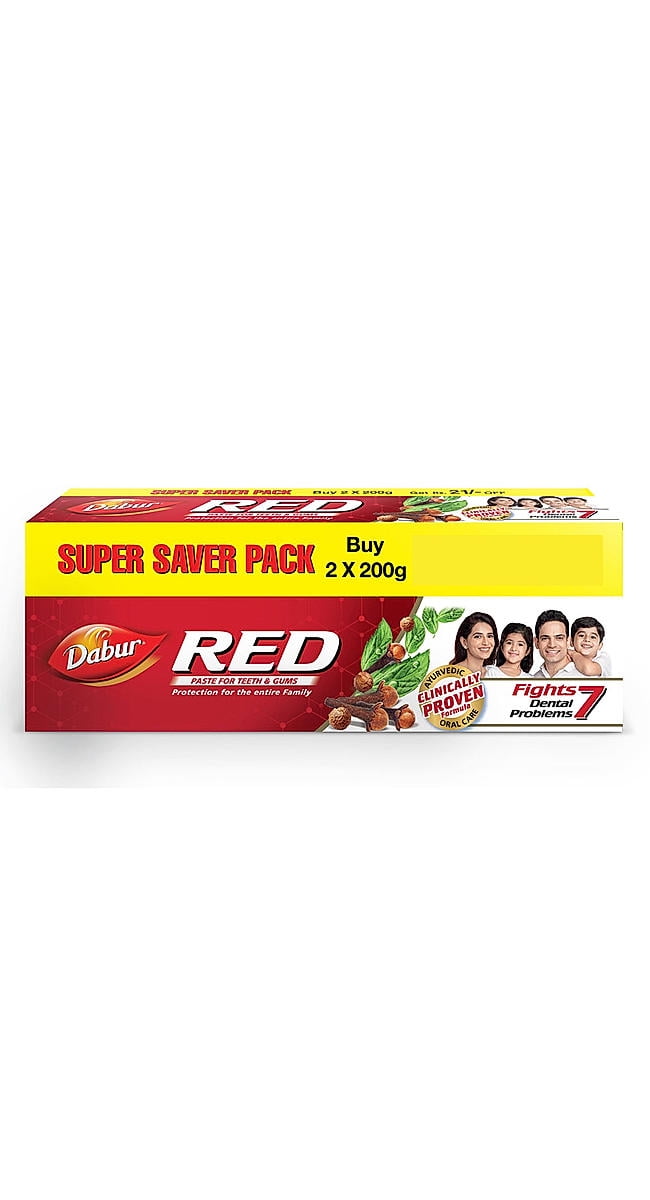 Dabur Red Toothpaste - 400g (200g*2) | World's No.1 Ayurvedic Paste | Provides Germ Protection ...
