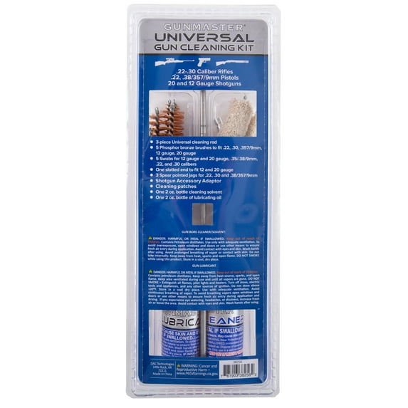 Dac Gunmaster Universal Gun Cleaning Kit for .22 Caliber and Larger ...