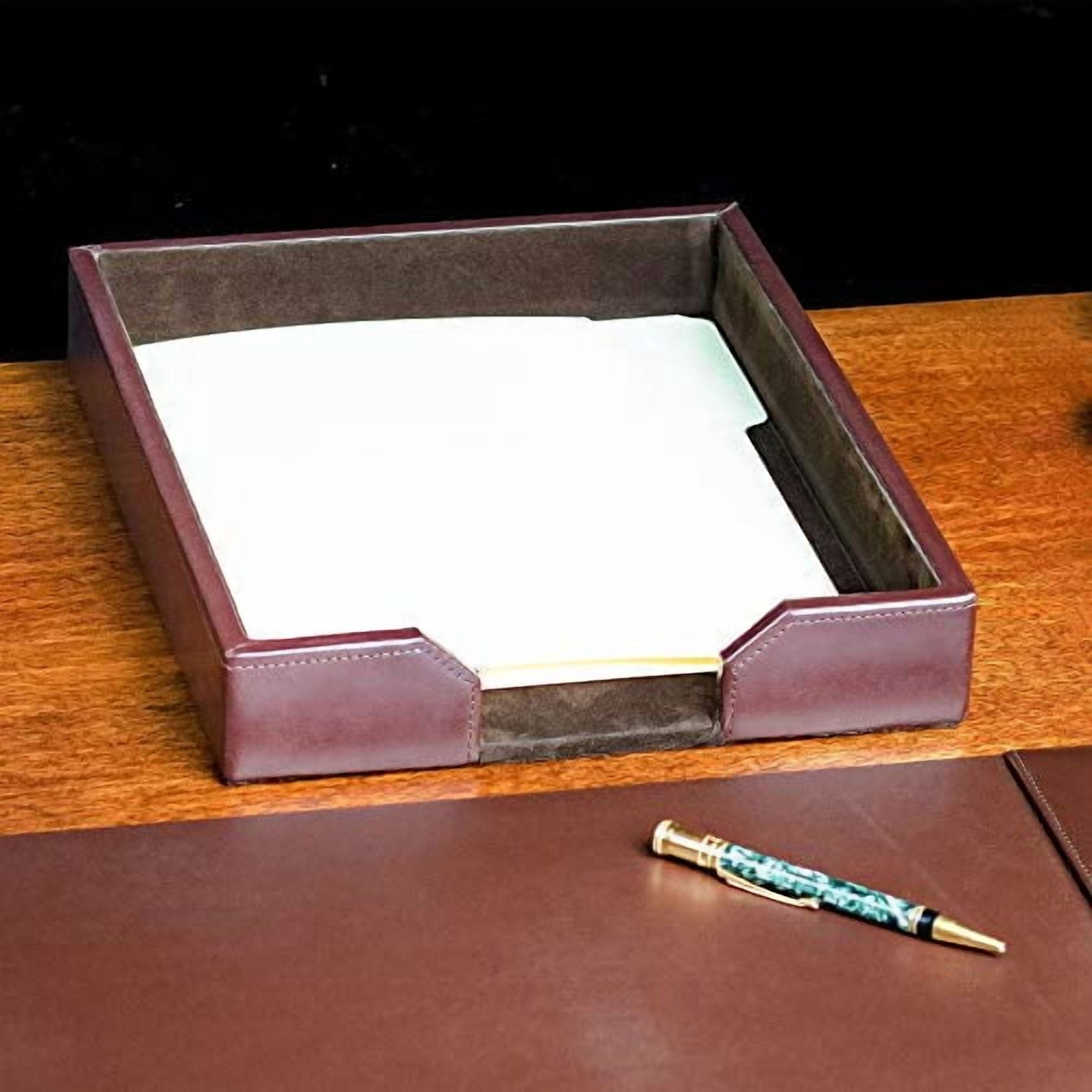 Dacasso Bonded Leather Desktop Tray Luxury Letter Holder & Paper ...