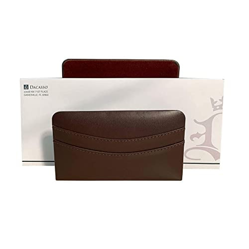 Dacasso Chocolate Brown Leather Letter Holder - Walmart.com