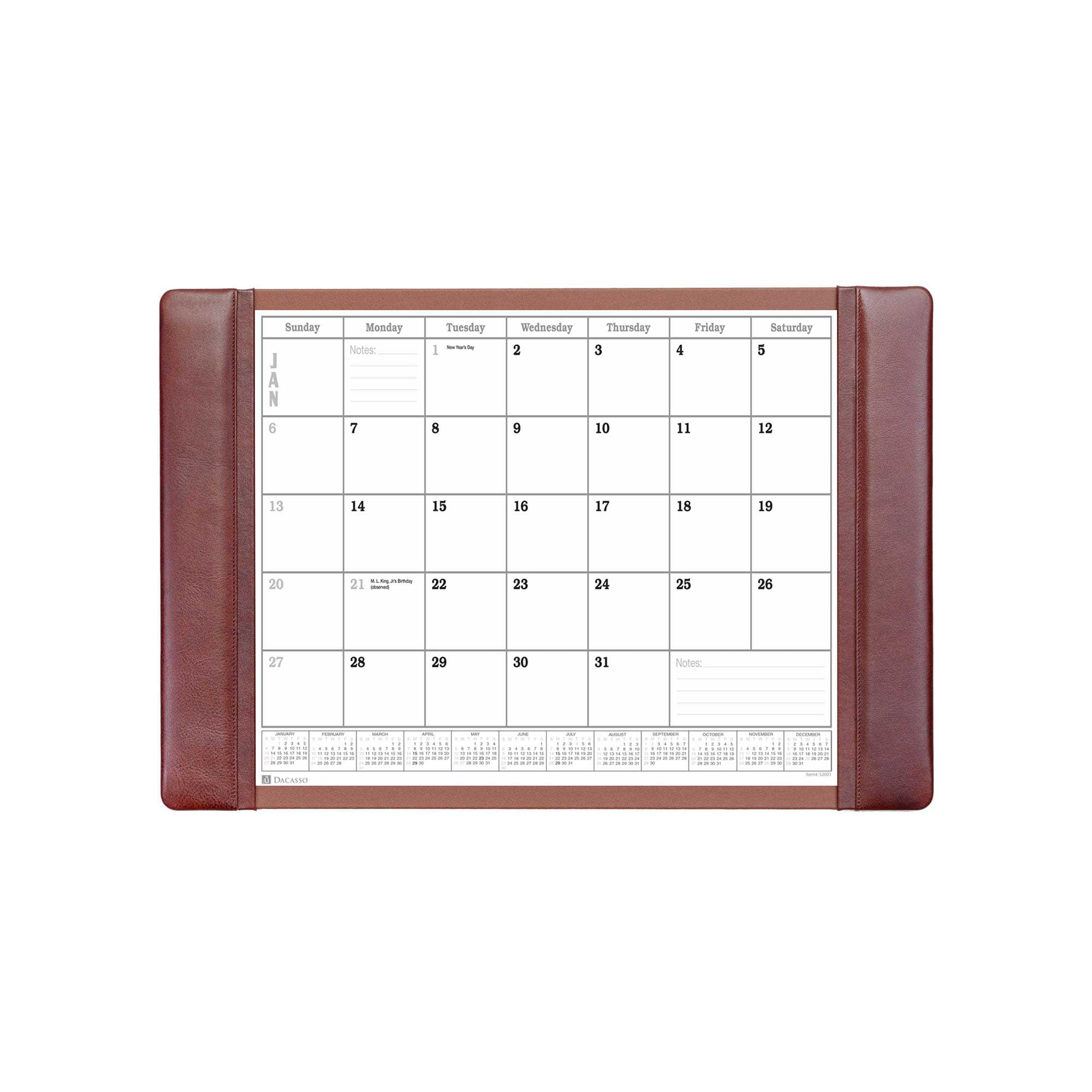 Dacasso Leather Calendar Desk Pad - Walmart.com