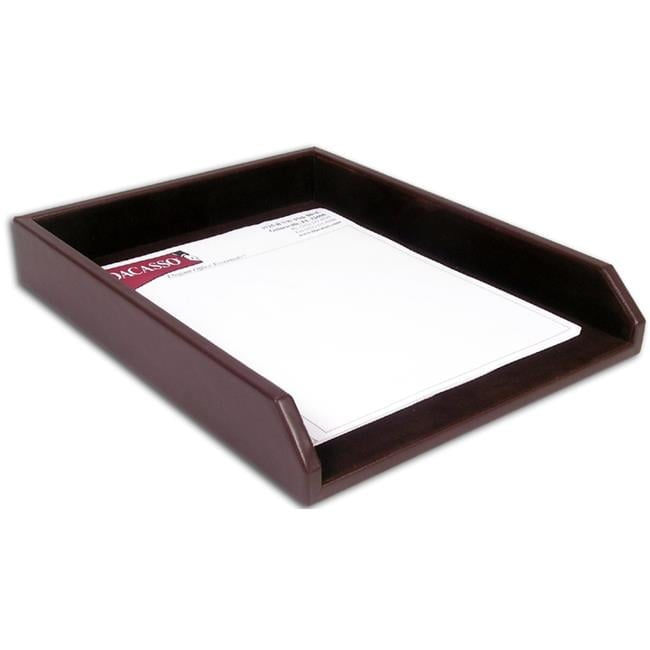 Dacasso Leather Front-Load Letter Tray - Walmart.com
