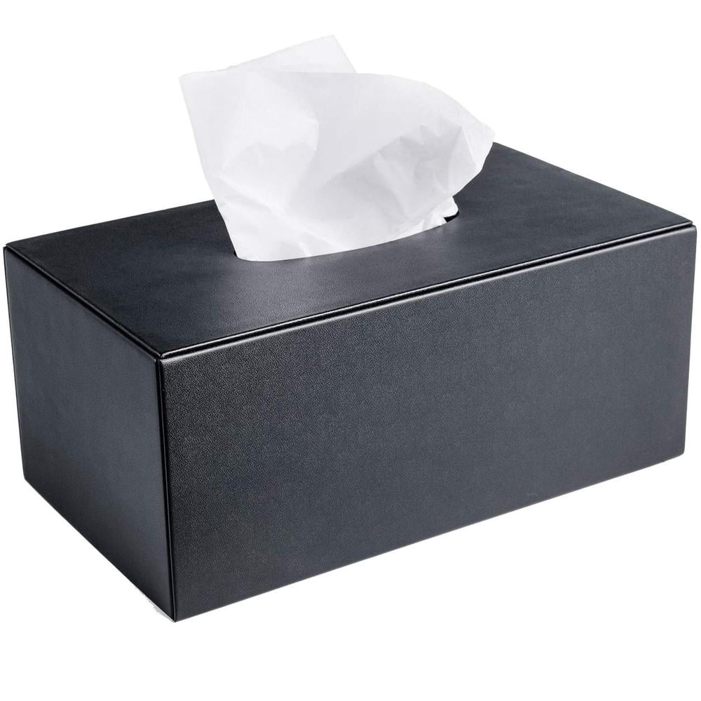 Dacasso Leatherette Tissue Box Cover - Leatherette, Faux Leather ...