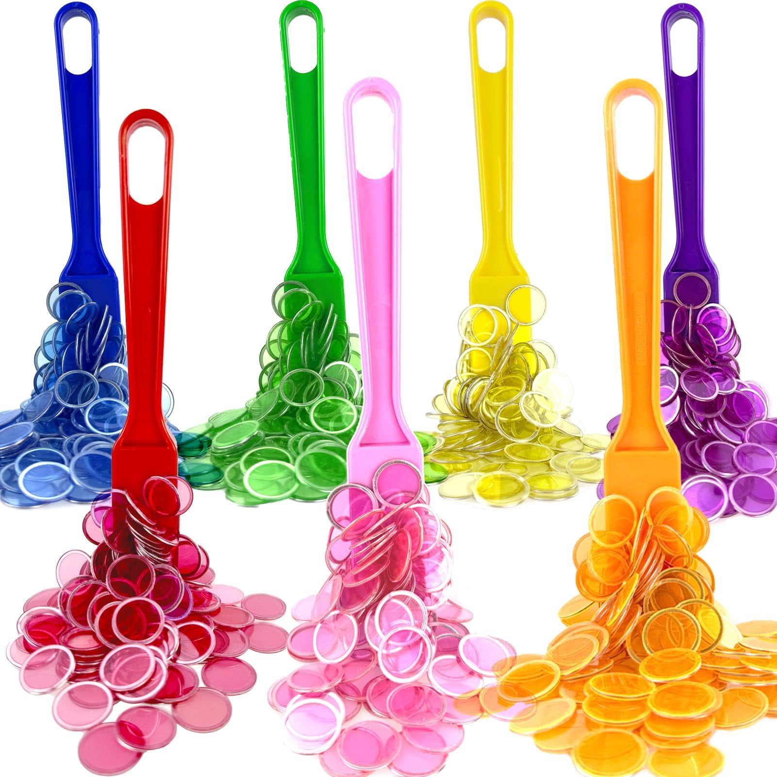 Dacefloy Magnetic Bingo Chips Set - 7 Colors Magnetic Wands with 700 ...