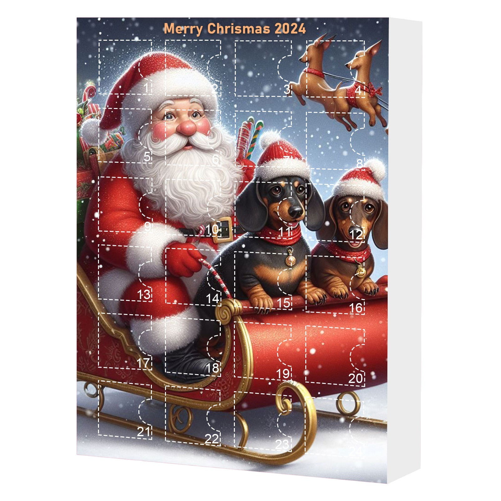 Dach Shund Countdown Gift Box Set Christmas Mystery Gift Box 24 Day ...