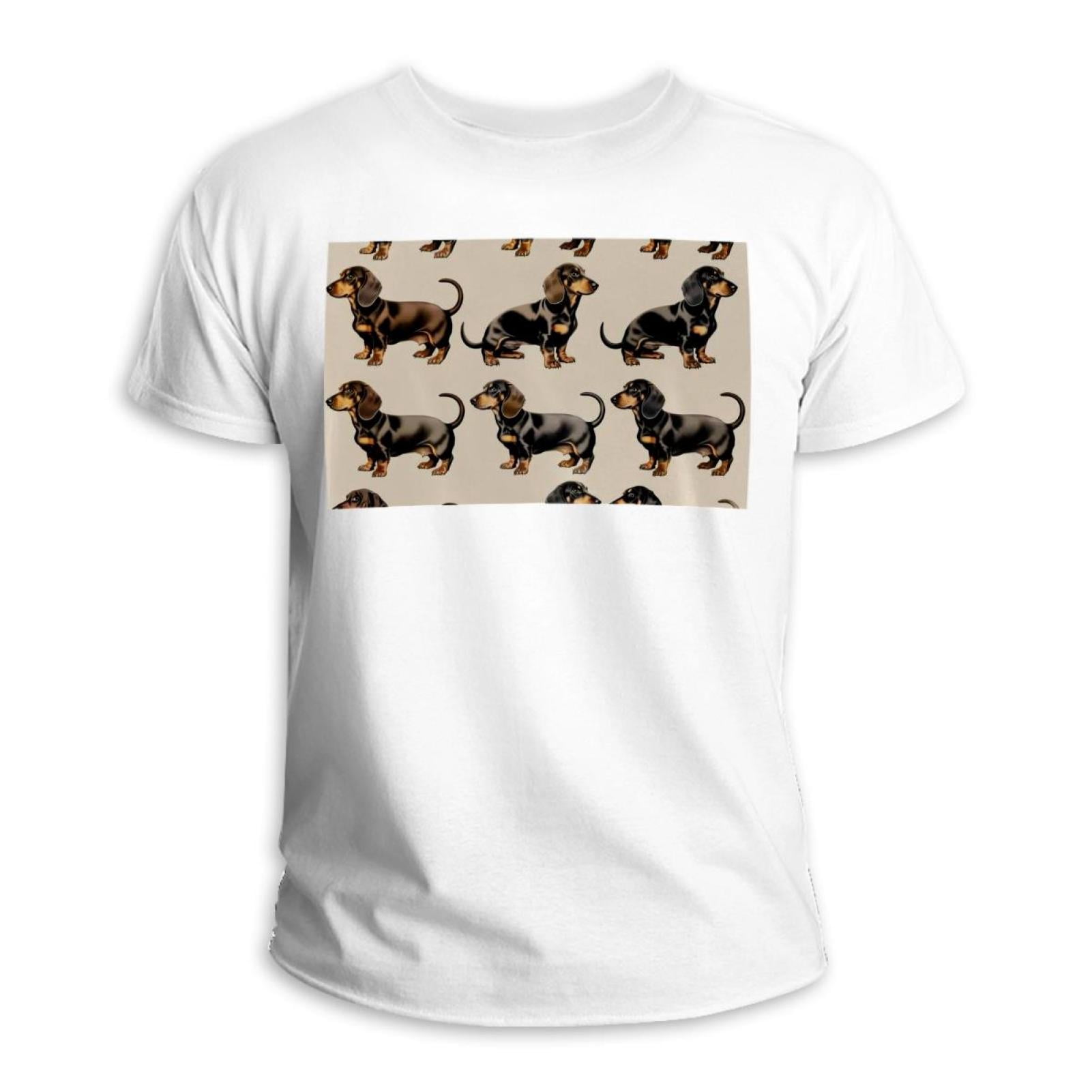 Dachshund 100% Cotton White T-Shirt | Classic Comfortable Men's Tee ...