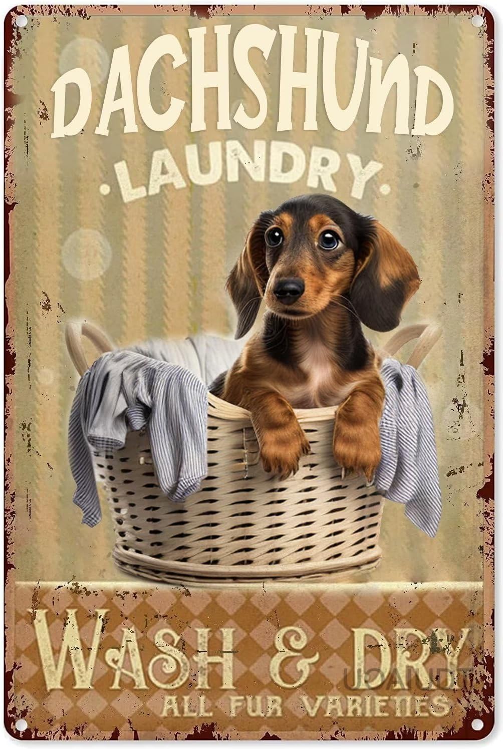Dachshund 35 Pieces Wooden Jigsaw Puzzles For Adults- Dachshund Laundry ...