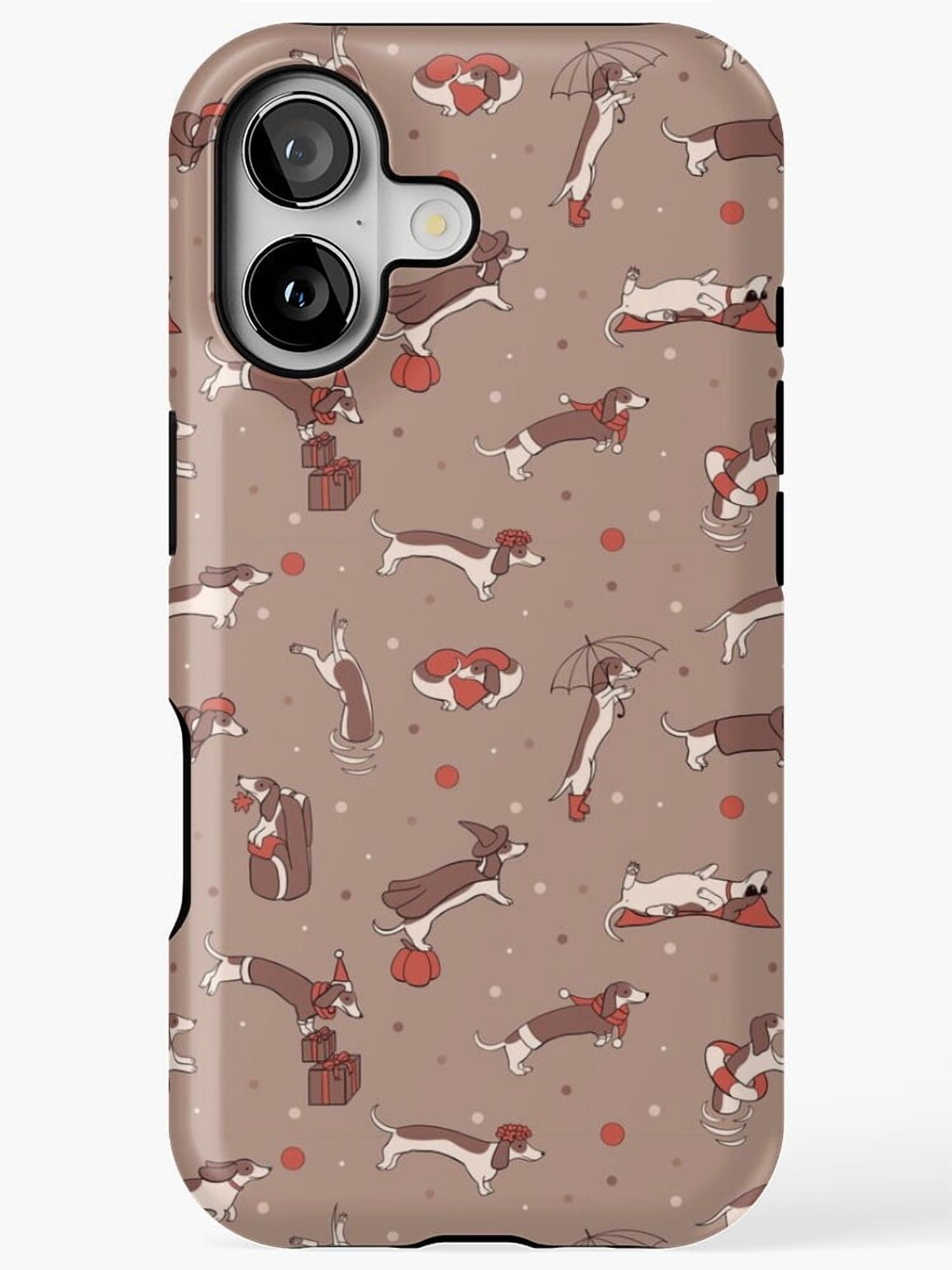 Dachshund All Year Adventure Phone Case for iPhone 11 12 13 14 15 16 17 ...