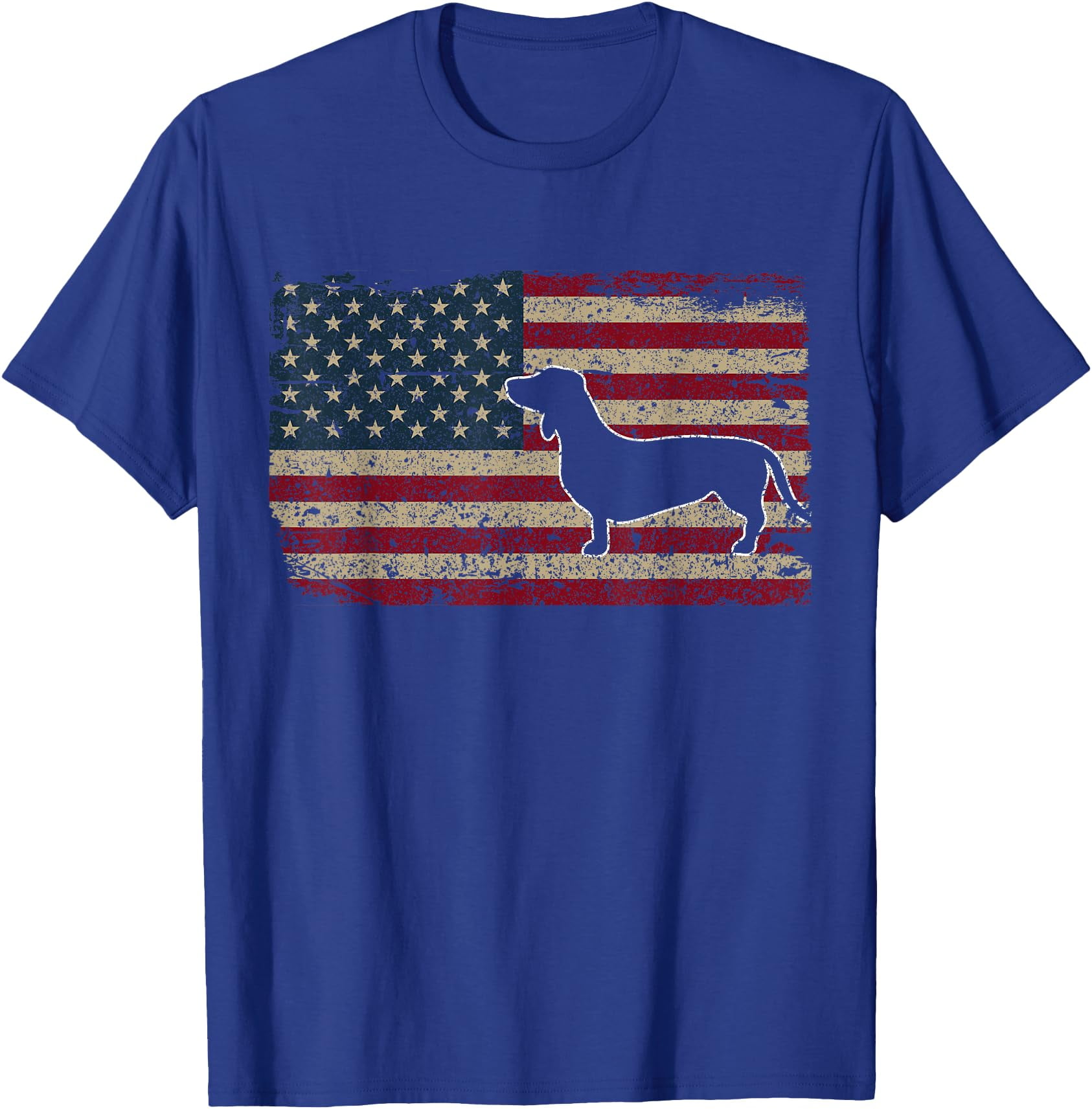 Dachshund America Flag Patriotic Weiner Dog Gift Unisex T-Shirt for Men ...