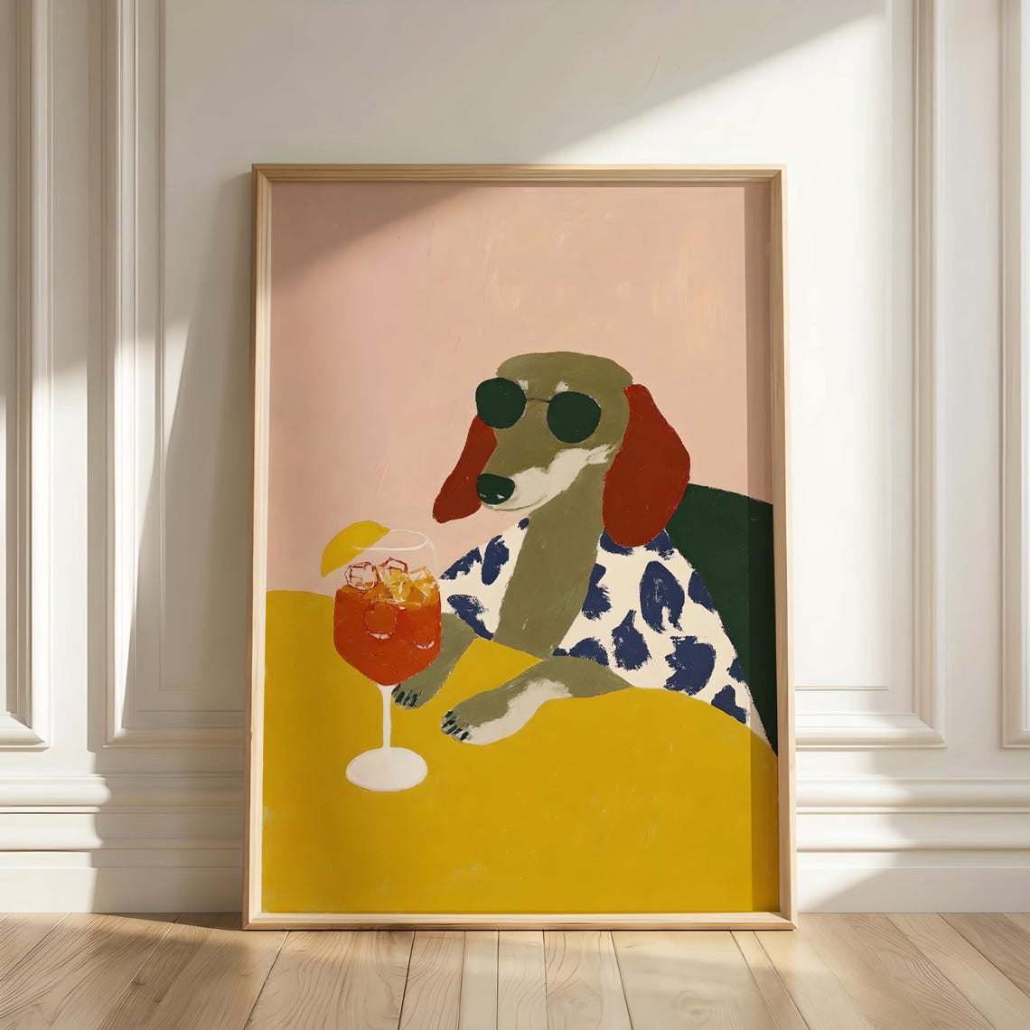 Dachshund Aperol Spritz Dog Italian Summer Bar Cart Decor Sausage Wall ...
