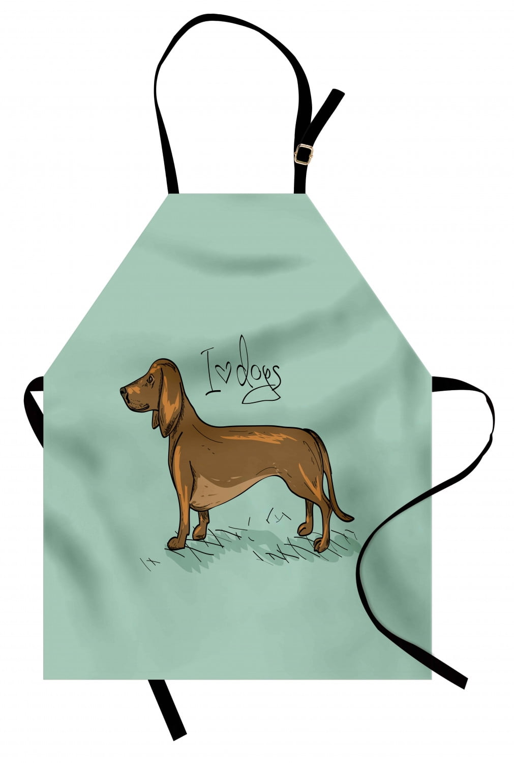 Dachshund Apron Dachshund Puppy on an Abstract Turquoise Background ...