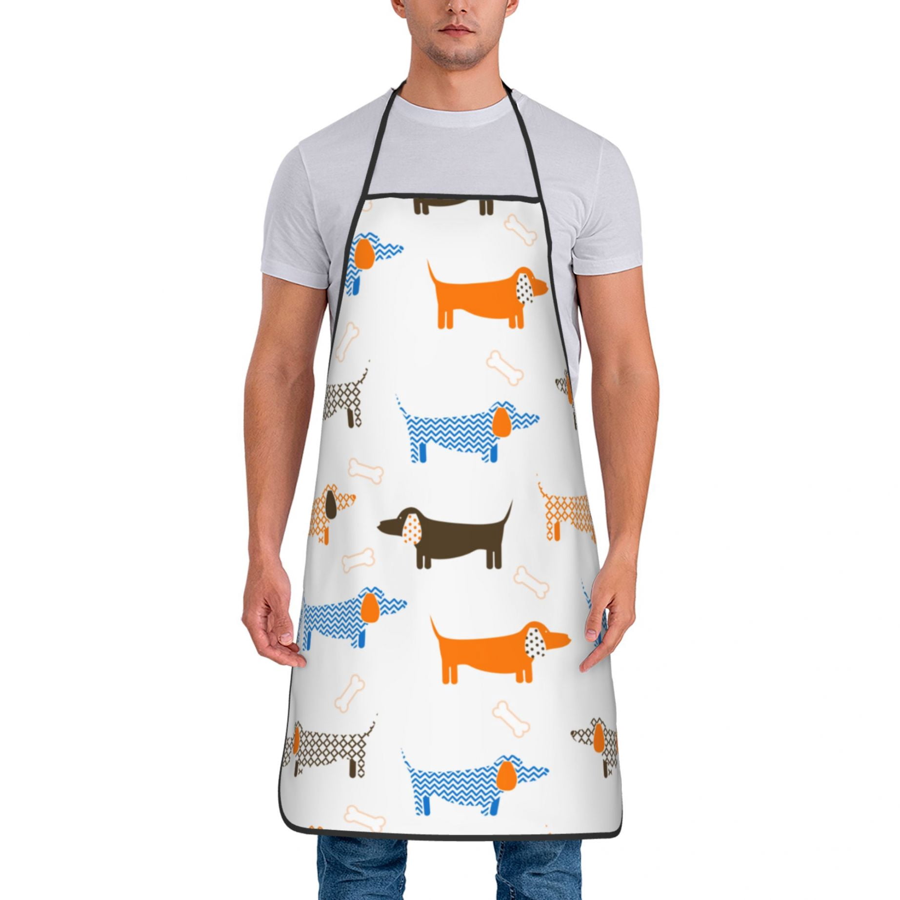 Dachshund Aprons for Women Men Waterproof Apron Kitchen Chef Cooking ...