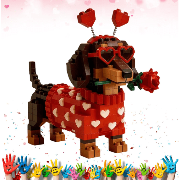 Dachshund Brick Set, DIY 3D Dachshund Building Block Set, Cute Dog ...