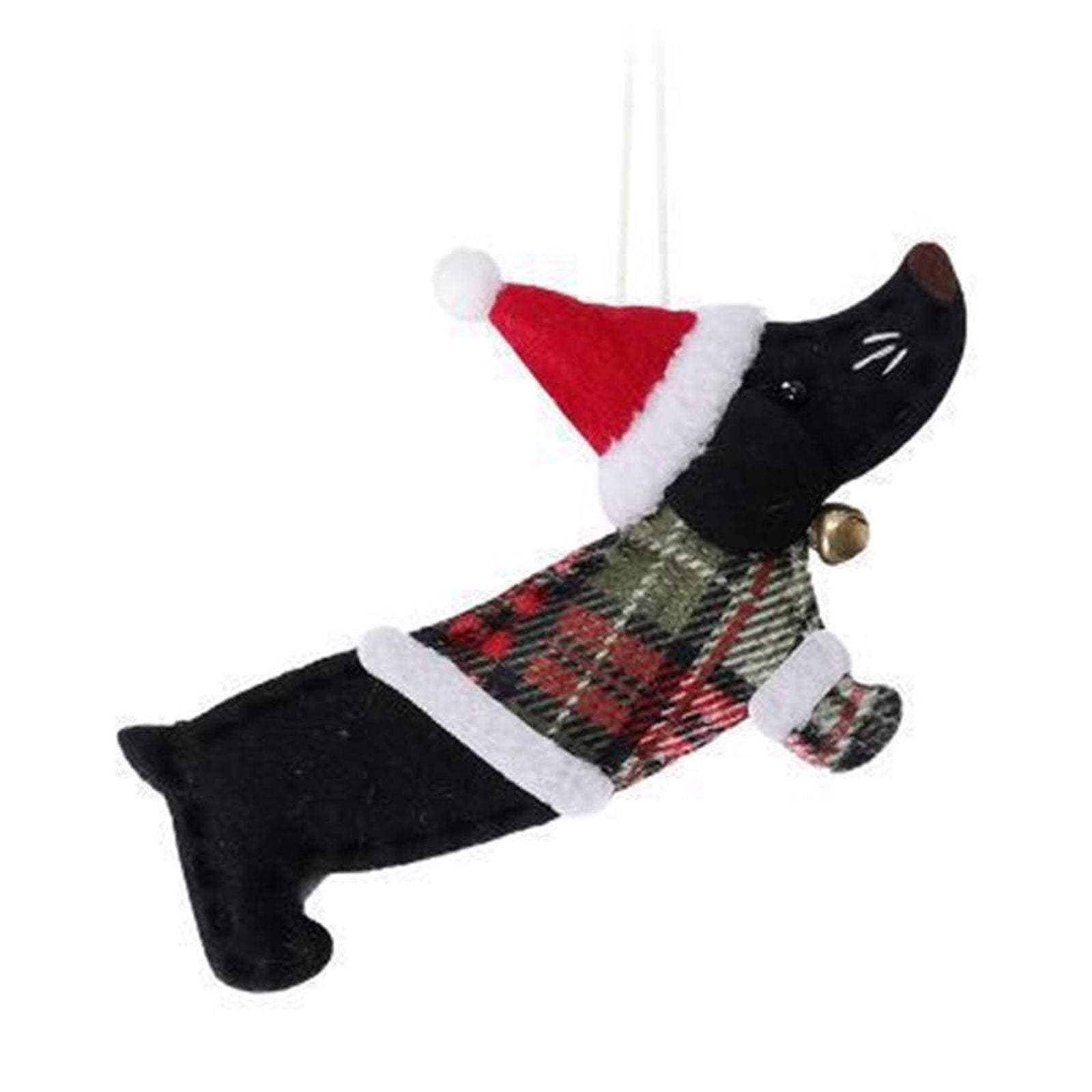 Dachshund Christmas Ornament - Non-Woven Fabric Hanging Decor for Tree ...