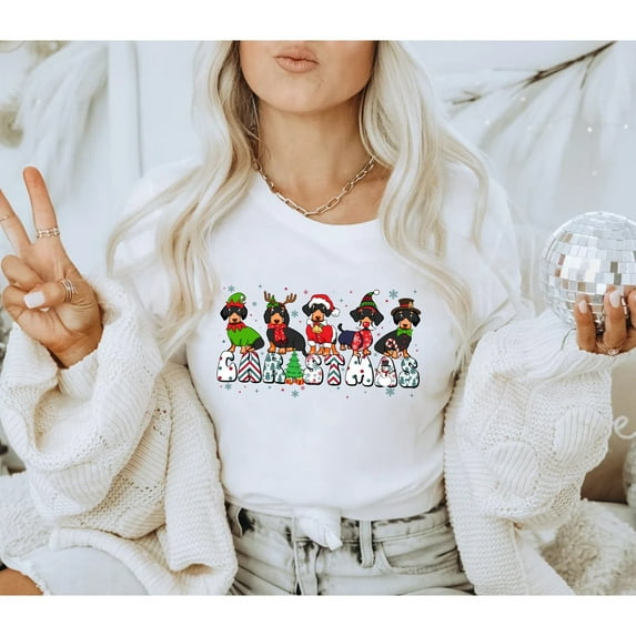 Dachshund Christmas Shirt, Dachshund Shirt, Holiday Dachshund Shirt ...