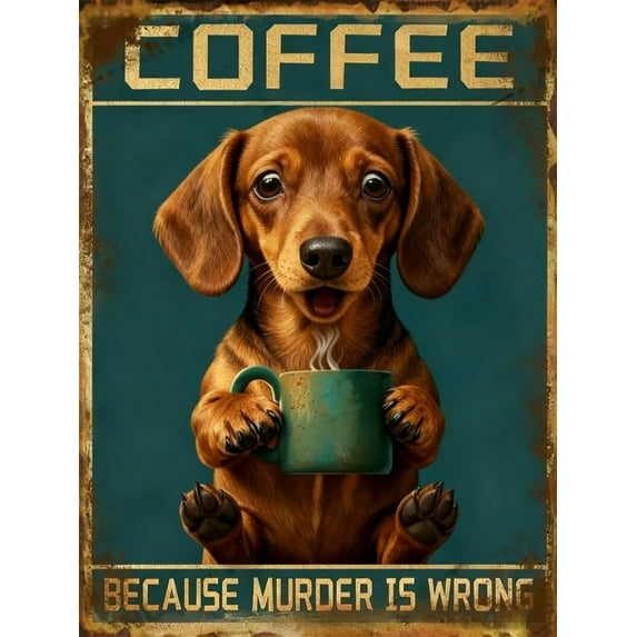 Dachshund Coffee Diamond Art Kits for Adults Beginners Because Murder ...