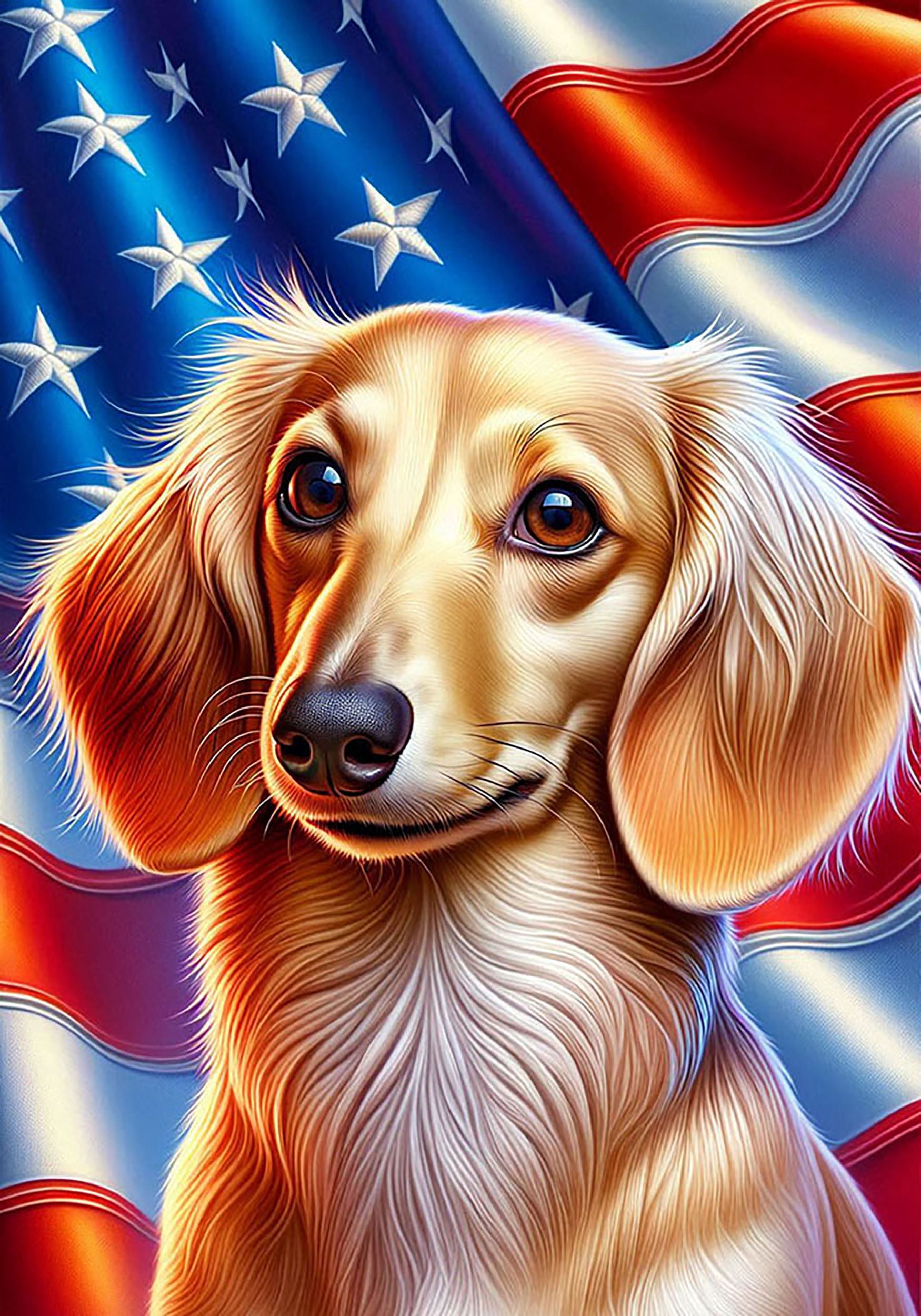 Dachshund Cream Longhaired - Best of Breed DCR Patriotic III Outdoor ...