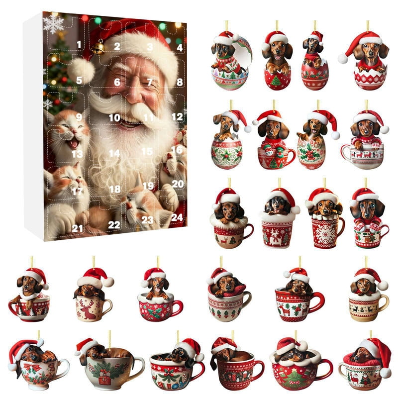Dachshund Cup Dog Advent Calendar Blind Box 2025 2026 Christmas ...