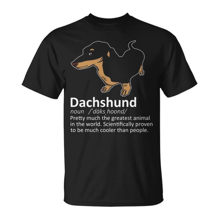 Dachshund Definition Wiener Dog Lover And Owner Graphic Tee Unisex ...