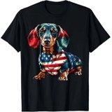 Dachshund Dog 4Th Of July American Flag Gifts For Men Women T-Shirt ...