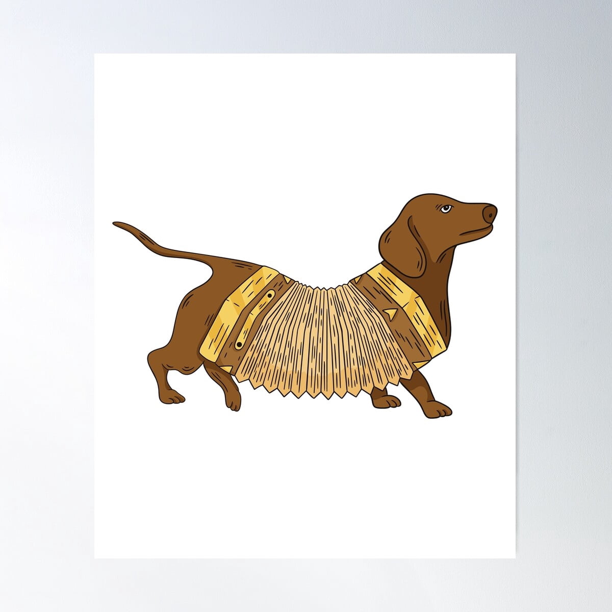Dachshund Dog Accordion Poster, 16x24 UNFRAMED - Walmart.com