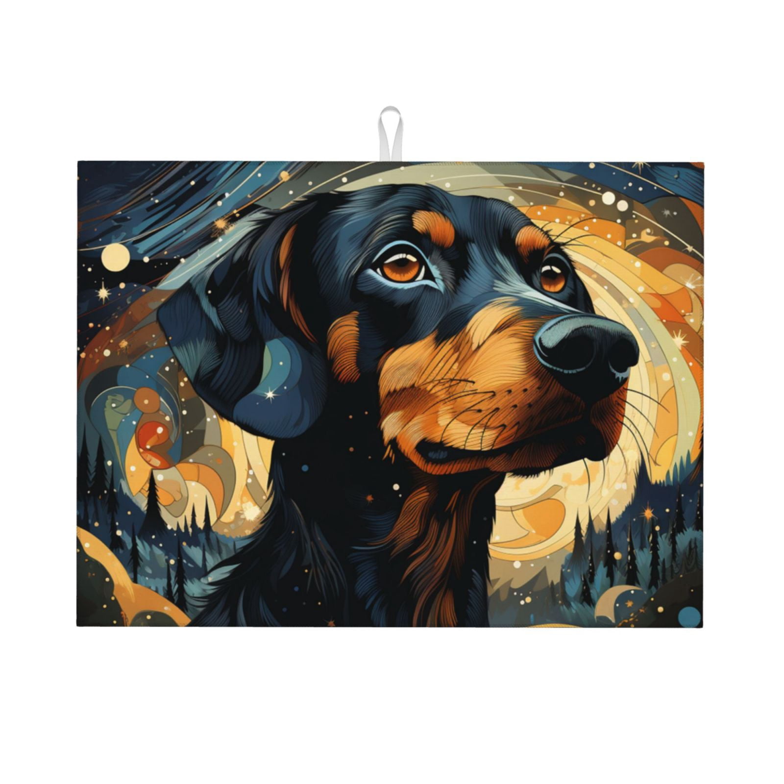 Dachshund Dog Cool Art Large Kitchen Drying Mat 18x24 Inch Ultra ...