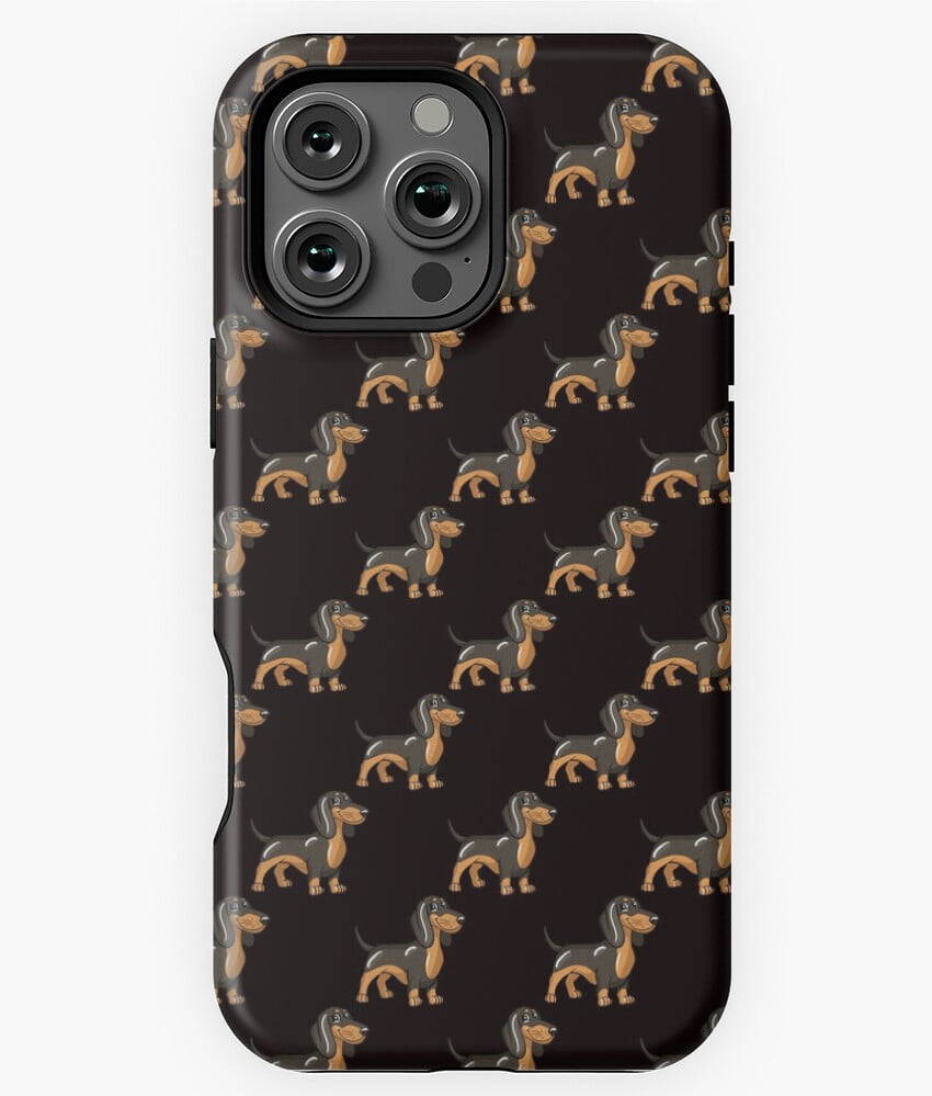 Dachshund Dog Cute Doxie Pattern Phone Case for iPhone 16 15 14 13 12 ...
