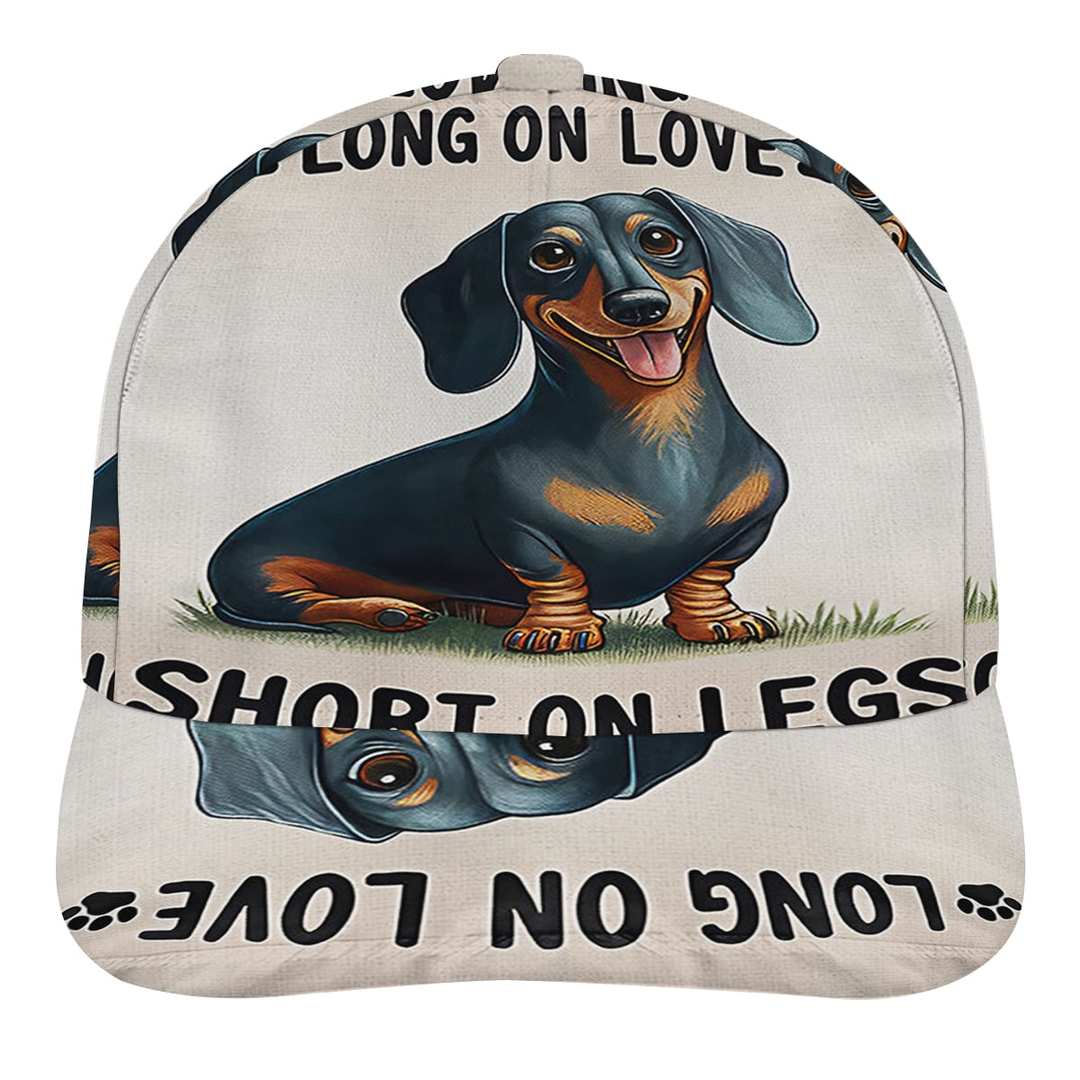 Dachshund Dog Long On Love Short On Legs baseball cap hat - Walmart.com