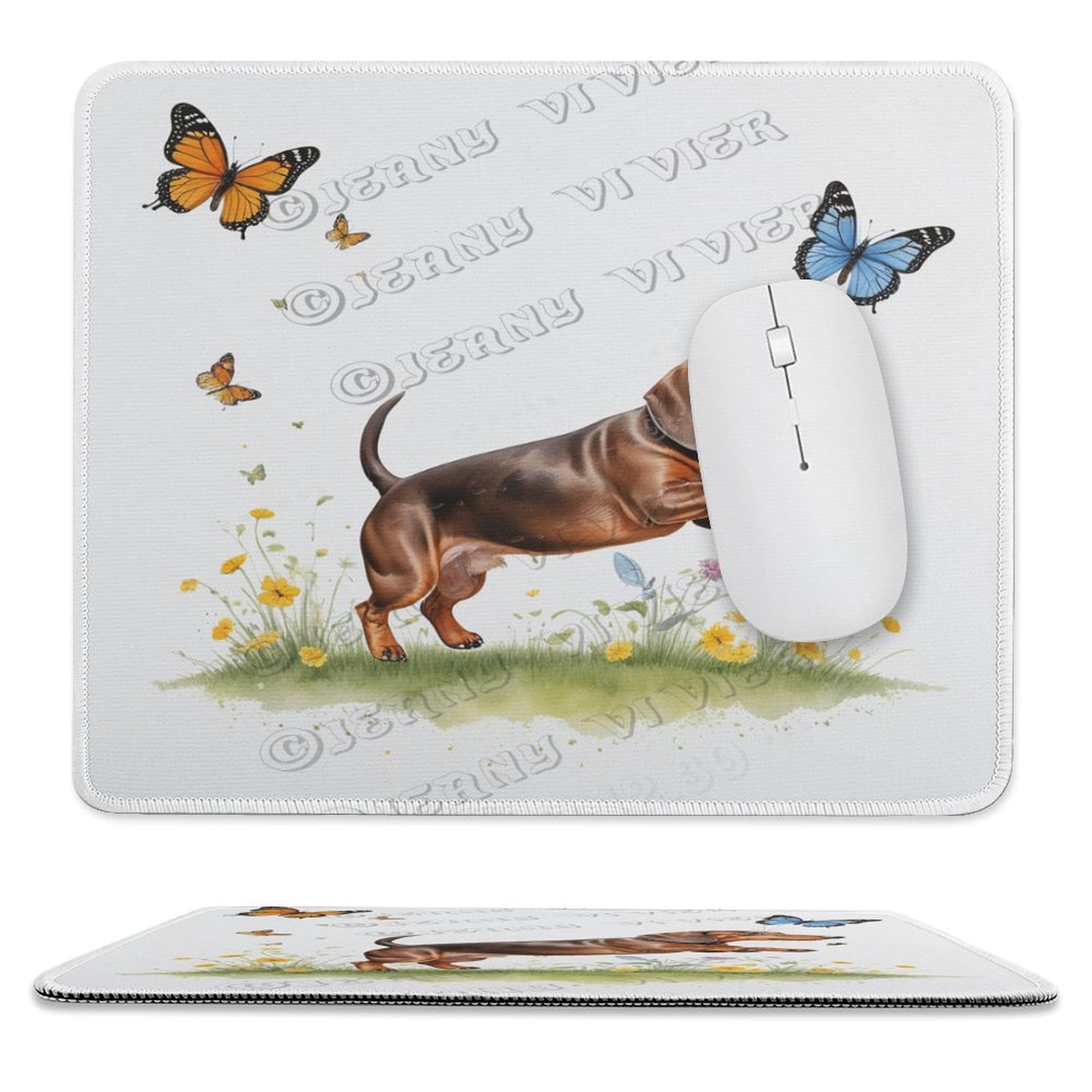 Dachshund Dog Mouse Pad with Design, Premium-Textured Mousepad ...