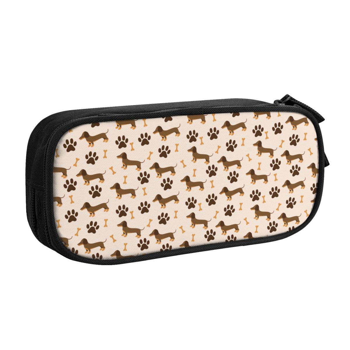 Dachshund Dog On Radio Pencil Case Large Capacity Badger Wiener Sausage ...