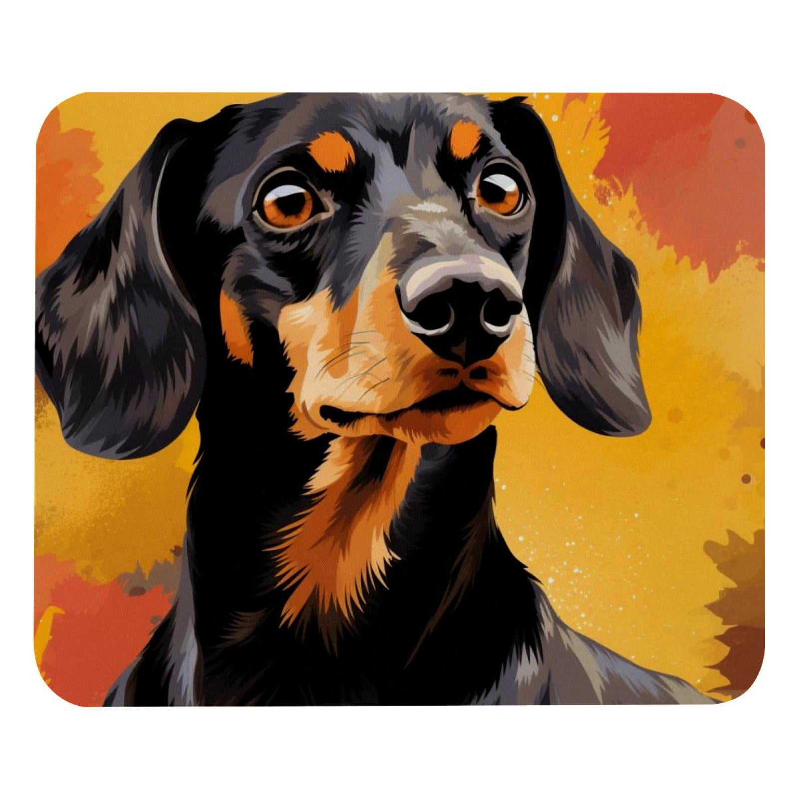 Dachshund Dog Pattern Mousepad Square Thickness 2mm Desk Mat Office ...