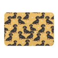 Dachshund Dog Paw Print Yellow Pattern Diatomite Bath Mat, Shower Floor ...