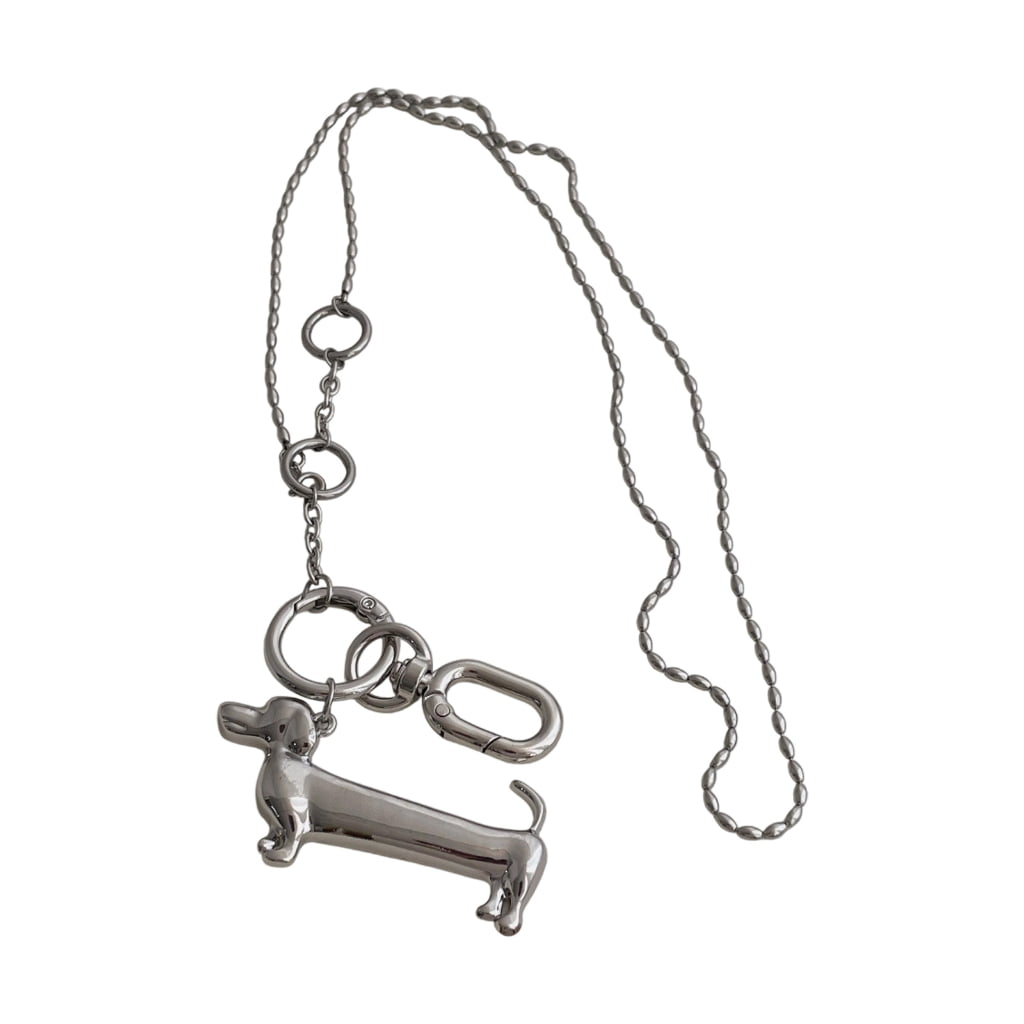 Dachshund Dog Pendant Necklace Silver Plated Long Chain For Women ...